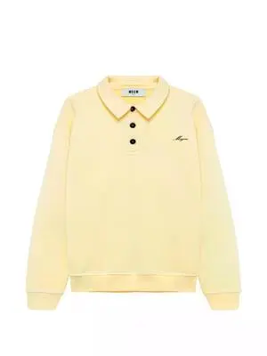 MSGM Logo-embroidered Polo Top