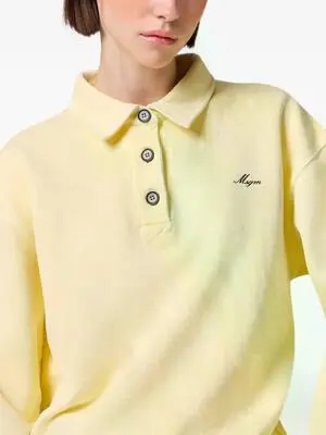 MSGM Logo-embroidered Polo Top