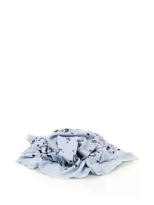 KUJTEN Bandana-print Frayed Scarf