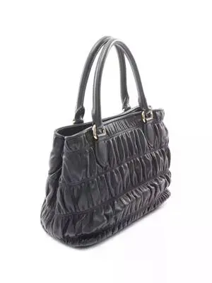 Prada Ruched Leather Handbag
