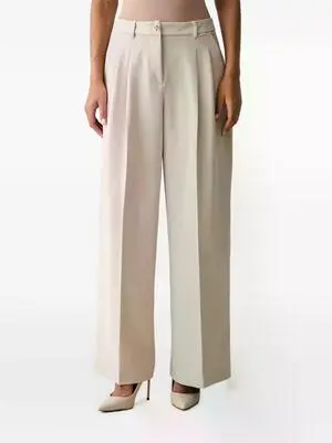 FRACOMINA Pleated Wide-leg Trousers - Neutrals
