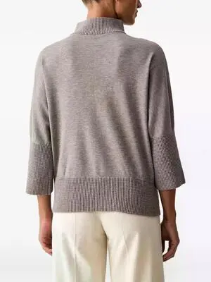 Joseph Ribkoff Quarter-zip Waffle-knit Sweater