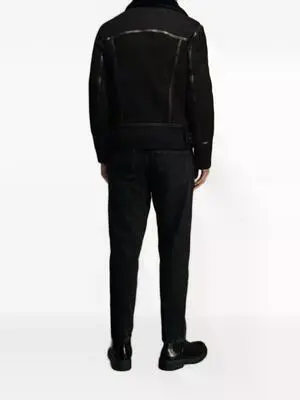 BIGARDINI Jordan Shearling-collar Leather Coat