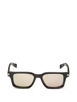 Zegna Rectangle Frame Sunglasses - Brown