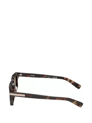 Zegna Rectangle Frame Sunglasses