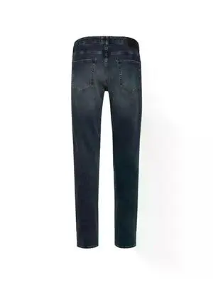 BOSS Faded-effect Straight-leg Jeans