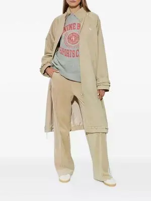 Adidas Logo-embroidered Side-stripe Track Pants - Neutrals