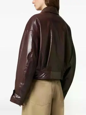 MSGM Cropped Jacket With Logo Patch