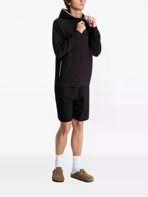 Hugo Cotton-blend Zip-up Hoodie With Contrast Binding