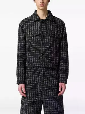 MSGM Check-pattern Tweed Jacket
