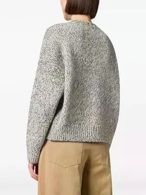 MSGM Argyle-pattern Marl-knit Sweater
