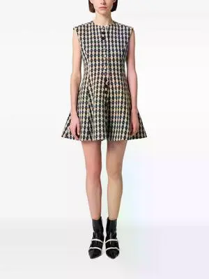 MSGM Argyle Pattern Button-front Dress