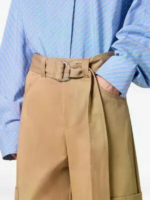 MSGM Cropped Belted Trousers