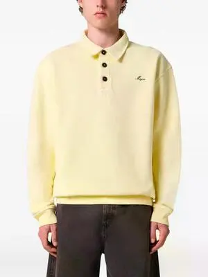 MSGM Logo-embroidered Polo-collar Sweater