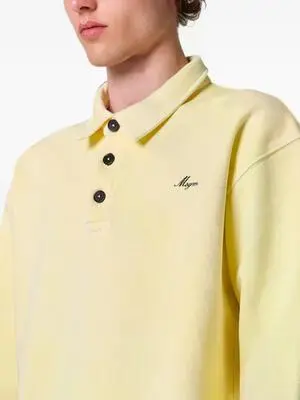 MSGM Logo-embroidered Polo-collar Sweater