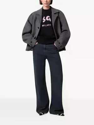 MSGM Logo Print Crewneck Sweatshirt
