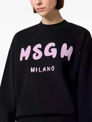 MSGM Logo Print Crewneck Sweatshirt