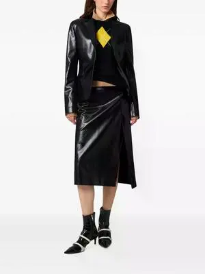 MSGM Midi Skirt With Slit Detail