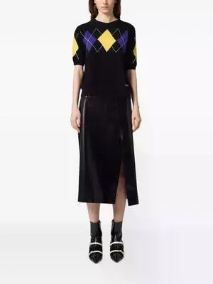 MSGM Midi Skirt With Slit Detail