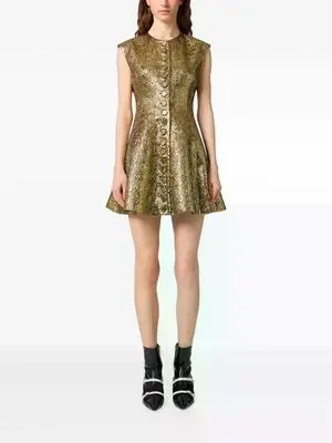MSGM Textured Finish Button-down Mini Dress