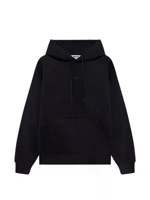 MSGM Graphic-print Drawstring Hoodie - Black