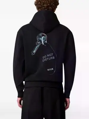 MSGM Graphic-print Drawstring Hoodie
