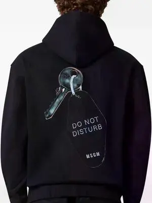 MSGM Graphic-print Drawstring Hoodie