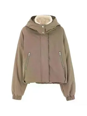 BELLEROSE Herna Hooded Faux-fur Collar Jacket - Brown