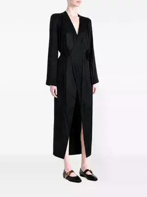 Rick Owens Wrap-style Padded-shoulder Coat