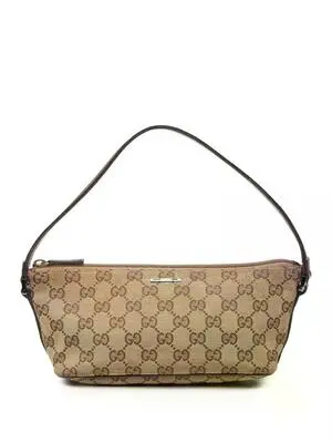 Gucci 2000-2015 Gg Canvas Web Boat Shoulder Bag - Neutrals