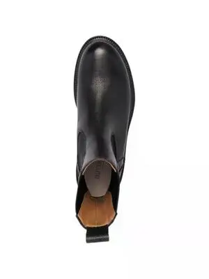 BUTTERO® Grainy Leather Chelsea Boots