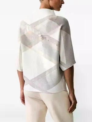 Joseph Ribkoff Checked High-neck Sweater
