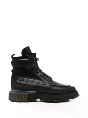 BUTTERO® Lace-up Leather Ankle Boots - Black