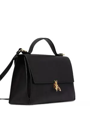Patrizia Pepe Fly Plaque Pebbled Leather Shoulder Bag