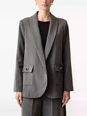 FRACOMINA Shawl-lapel Button-detail Blazer - Grey