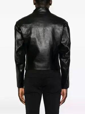 Gucci Web-stripe Leather Jacket