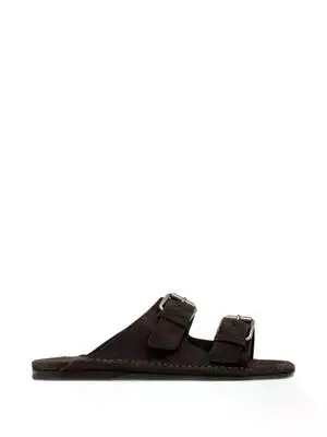 BUTTERO® Double-strap Buckle-fastening Sandals - Brown