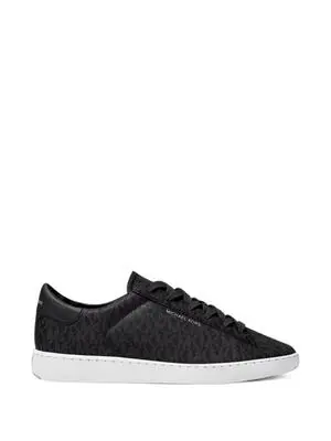 Michael Kors Reign Signature Logo Print Canvas Sneakers - Black