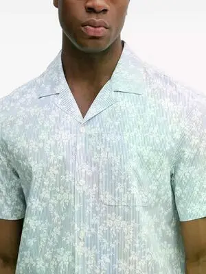 Michael Kors Short-sleeved Shirt In Stretch Cotton With Floral Print