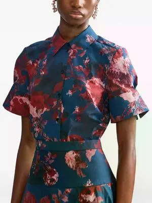 Erdem Floral-print Cotton-poplin Shirt