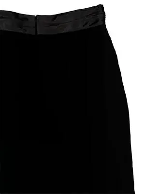 Saint Laurent Velvet Bow Detail Wrap Skirt