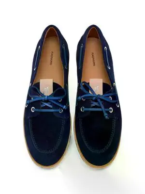 Magnanni Suede Boat Shoes - Blue