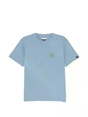 AGNES B. Logo-embroidered T-shirt - Blue