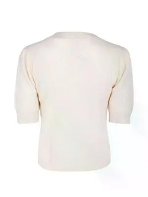 FRAME Gathered Honeycomb-knit Sweater