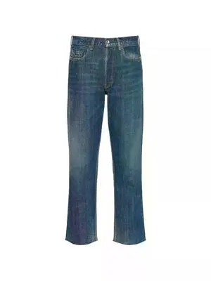MAISON MARGIELA Frayed-hem Straight-leg Jeans - Blue