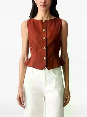 MORGAN Sleeveless Peplum Blouse
