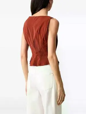 MORGAN Sleeveless Peplum Blouse