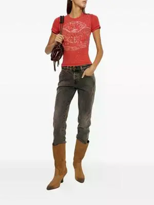 DIESEL® Crystal-embellished Graphic-print T-shirt
