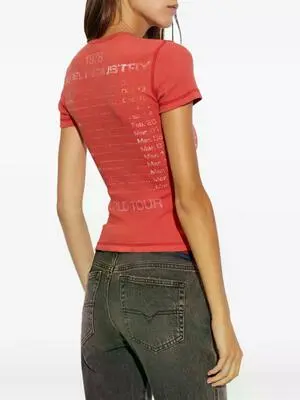 DIESEL® Crystal-embellished Graphic-print T-shirt