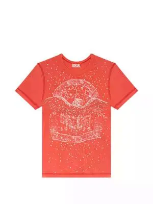 DIESEL® Crystal Embellished Graphic T-shirt